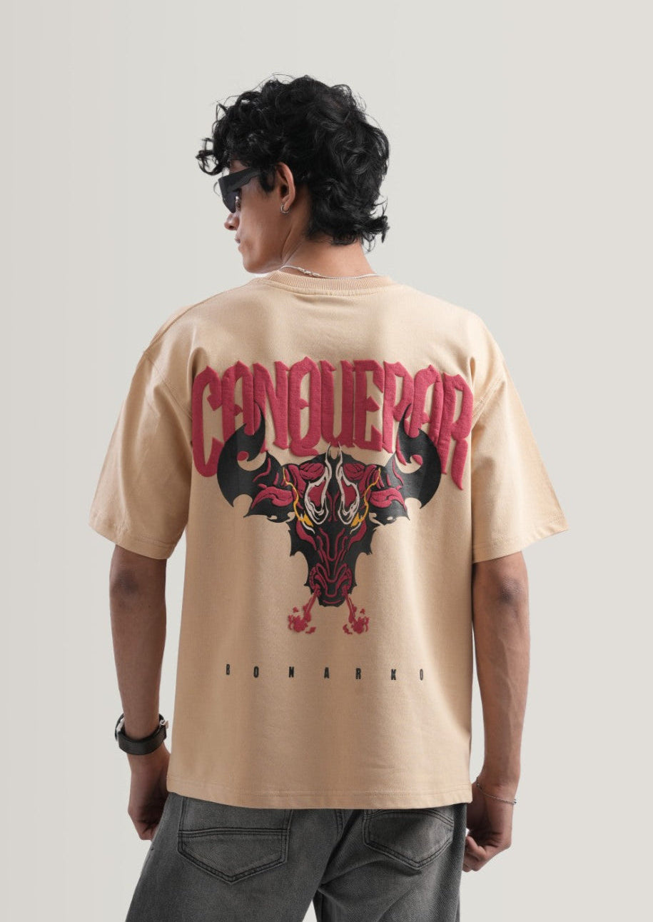 BEIGE CONQUEROR T-SHIRT – BONARKO